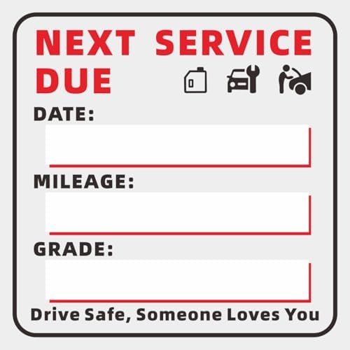 Amazon.com - JINCH Oil Change Stickers Static Cling, 120pcs 2x2 Inches ...