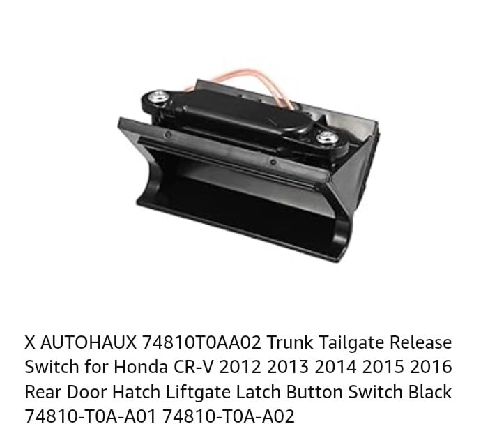 Amazon.com: X AUTOHAUX 74810T0AA02 Trunk Tailgate Release Switch for ...
