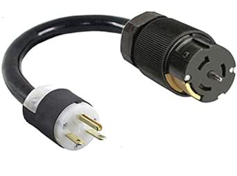 6-15P 3-Pin Male 220/250V Plug to CS8264-R 220/250V 3-Prong Industrial ...