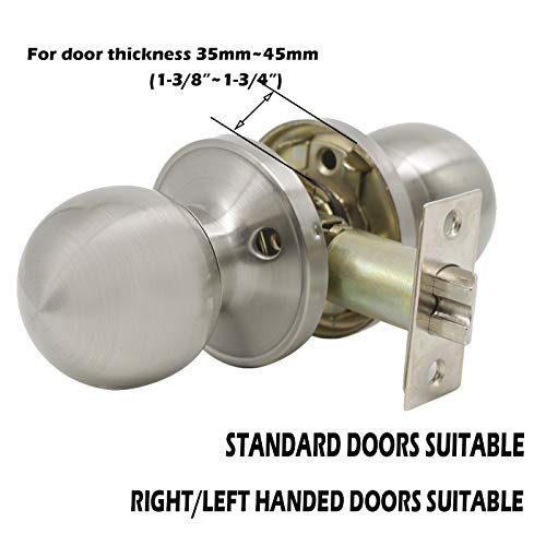 Snapklik.com : Round Closet And Hall Door Knobs Interior Door Hardware Passage Door Locksets ...
