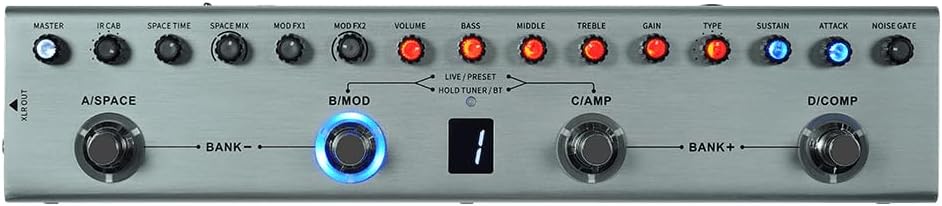 Amazon.com: M-Vave Tank-B Bass Multi Effects Processor Rechargeable ...