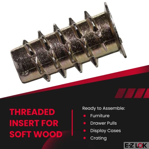 Snapklik.com : E-Z LOK - 901024-20 E-Z Lok Threaded Insert, Zinc, Hex ...