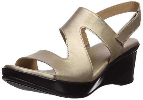 Naturalizer Women's Valerie Wedge Sandal, Champagne, 8.5 Narrow US ...
