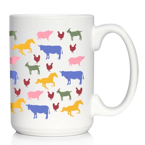 Amazon.com: Farm Animals Coffee Mug - Farmhouse Gifts for Farmers ...