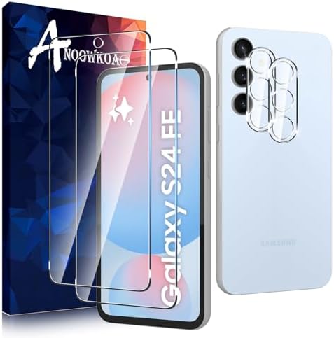 UniqueMe for Samsung Galaxy S24 FE Screen Protector - 2+2 Pack Tempered ...
