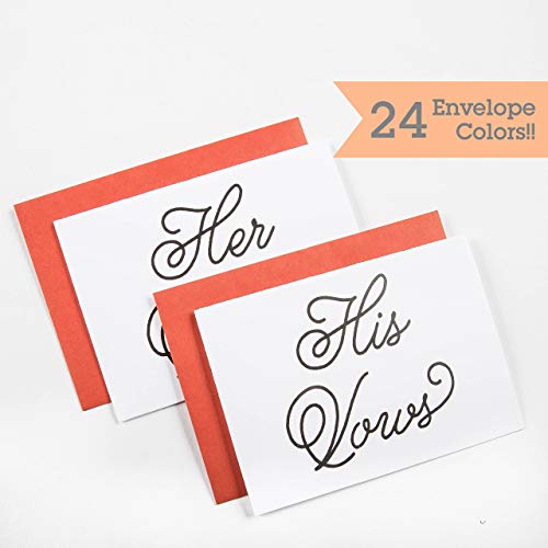 Amazon.com: Wedding Day Vows Card Set, His and Her Vow Cards (WC000-PL ...