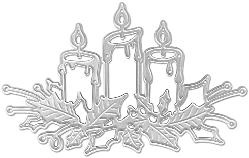 Candle Metal Die Cuts, Cute Candle Cutting Dies Cut Stencils for DIY ...