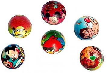 Buy ToyToon 6 Pcs Soft Foam Sponge Balls with Cartoon Prints Light ...