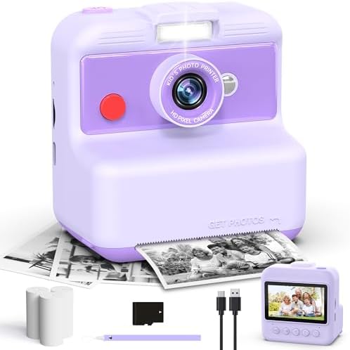 Amazon.com: Kids Camera Instant Print, 48MP/2.5K UHD Kids Instant Print ...