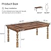 Amazon.com - Tribesigns 62” Farmhouse Dining Table for 4-6 People ...
