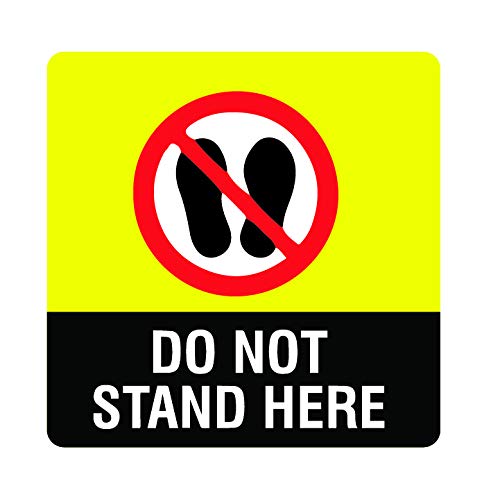 SIGN EVER Do not Stand Here Sign Board With Double side adhesive tape ...