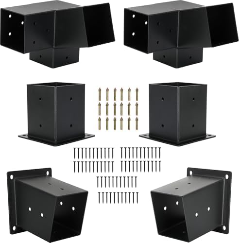 Amazon.com: NatureIn Slanted Roof Pergola Brackets 4 x 4–Pergola DIY ...