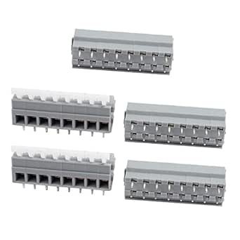 Amazon.com: Aexit 5pcs 300V Terminal Blocks 15A 5.0mm Pitch 8P 28-12AWG ...