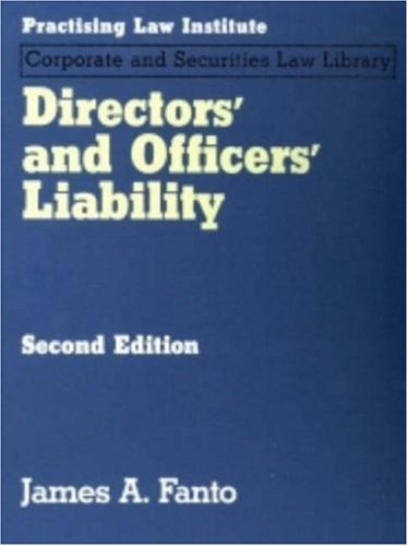 Amazon.com: Directors And Officers Liability: 9781402406560: Fanto ...