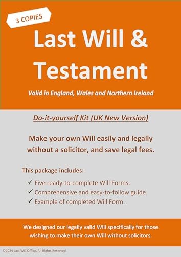 The Essential Last Will and Testament (Do It Yourself Will Kit UK) 2023 ...