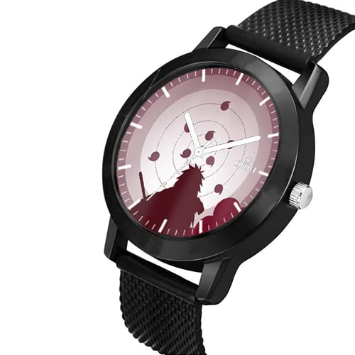 Buy AROA Watch New Watch for Madara Uchiha Naruto Anime Men Black Metal ...