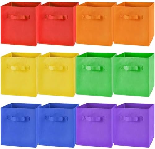 Amazon.com - Luv Color Rainbow Bins Organization Set of Six 10.5 X 10.5 ...