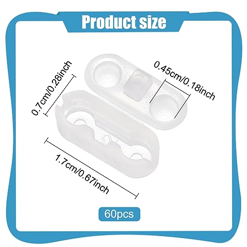 WEBEEDY 60 Pack Clear Plastic Beaded Chain Connectors Roller Shade Bead ...