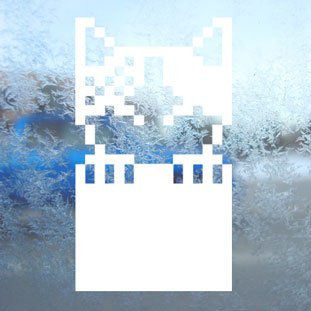 Amazon.com: JDM B20 Cat White Decal Car Laptop Window Vinyl White ...