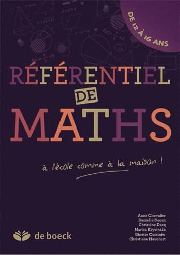 REFERENTIEL DE MATHS: CHEVALIER ANNE: 9782804170509: Amazon.com: Books