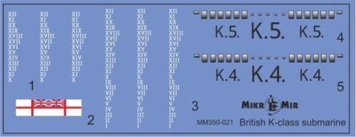 British K-class submarine 1/350 Micro Mir 350-021 - Scale Model Kits ...