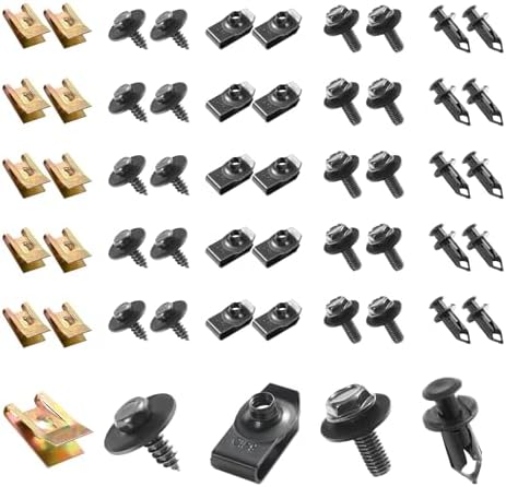 Amazon.com: Fiknonk 100 PCS Car Body Fasteners Assortment Kit, Bumper ...