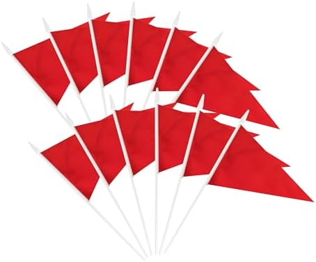 Amazon.com : Yingnner 12 Pack Red Stick Flags Small 12x18 Inch Hand ...