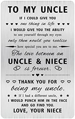 Amazon.com: Alotozo Laser Engraved Stainless Steel Card for Uncle ...