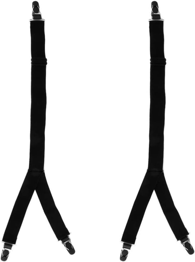 Amazon.com: DECHOUS Shirt Stays, Adjustable Elastic Garter Straps Men ...