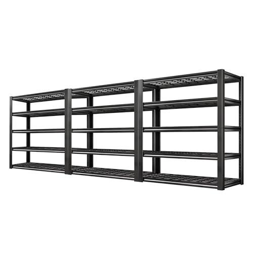 3 Tier Wire Shelving Unit Heavy Duty Over Car Garage Shelving Unit ...