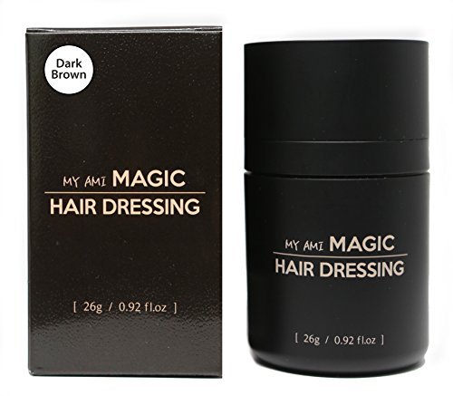Amazon.com: Magic Hair Dressing - Dark Brown - Hair building fibers for ...