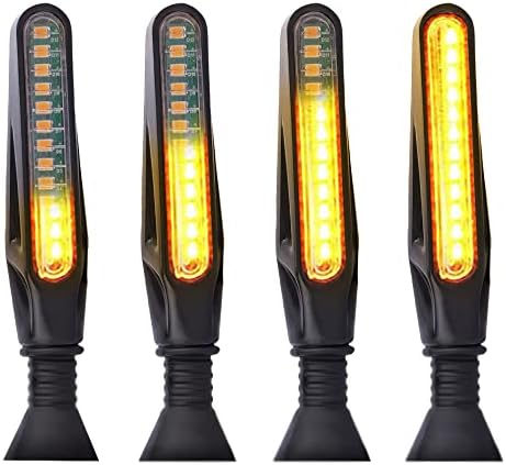 Mehai Bike Indicators 12 LEDs Running Blinkers Bright Light Moterbike ...