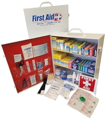 Rapid Care 3-Shelf First Aid Kit Cabinet, Class A+ ANSI/OSHA Compliant ...