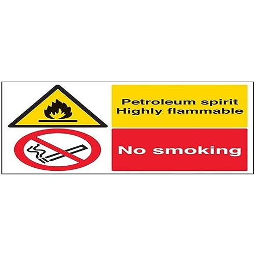 VSafety Petroleum Spirit Highly Flammable Warning Sign – Landscape ...