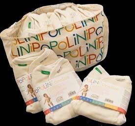 Popolini UltraFit Organic Komplett Set inkl. Vliessrolle und Windelsack ...