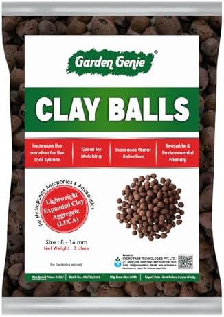 Garden Genie Clay Balls for Plants 3 Liters, Hydrotons Leca Balls for ...