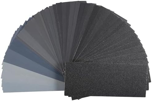 42 Pcs Wet Dry Sandpaper 120 to 3000 Grit Assortment 9 * 3.6 Inches ...