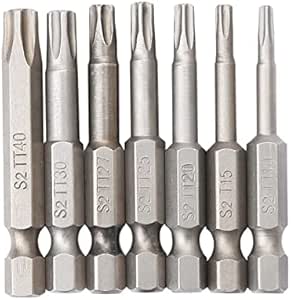 Angelkiss Torx Screwdriver Bits Set, 7pcs 5-Prong Screwdriver Bit Set ...