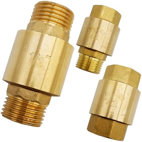 3 Pcs Brass Check Valve 1/2" 3 Different Specification Thread, Backflow ...