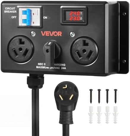 Amazon.com: VEVOR Manual EV Charging Switch, NEMA 10-30, Splitter ...