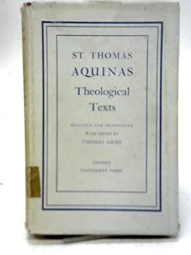 St. Thomas Aquinas, Theological Texts: Thomas Aquinas; Gilby: Amazon ...
