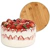 Amazon.com | Opexscal 104oz Large Glass Trifle Bowl with Lid, Modern ...