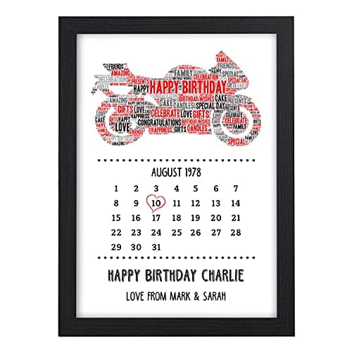 PERSONALISED Motorbike Biker, Bike Birthday Gift for Dad, Daddy, Men ...
