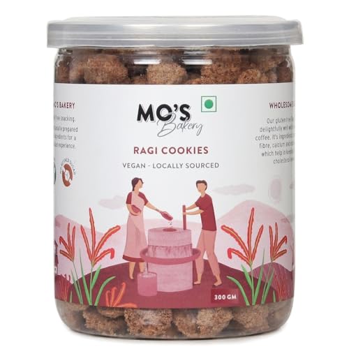 Mo's Gluten-Free Ragi Cookies, 300 Grams| Multi Grain Cookies | Healthy ...