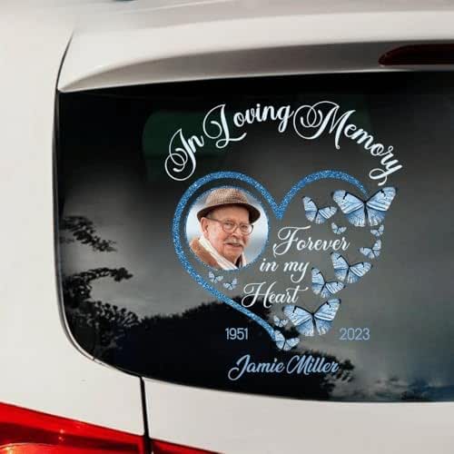 Amazon.com: In Loving Memory Sparkling Heart Memorial Butterflies ...