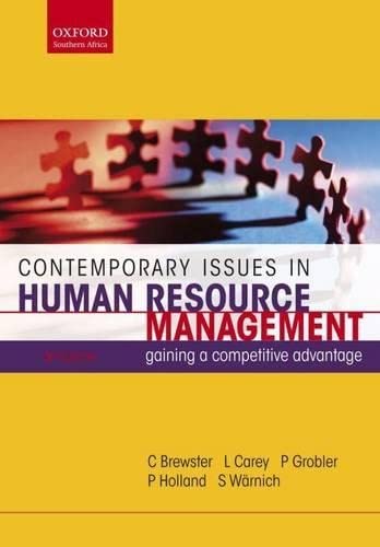 Contemporary Issues in Human Resource Management: Gaining a Competitive ...