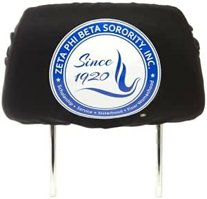 Amazon.com: Zeta Phi Beta Sorority SUV Black Headrest Cover Crest ...