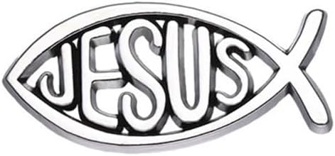 Amazon.com: Jesus Fish Brooch Silver Tone Cartoon Fish Pin Christian ...