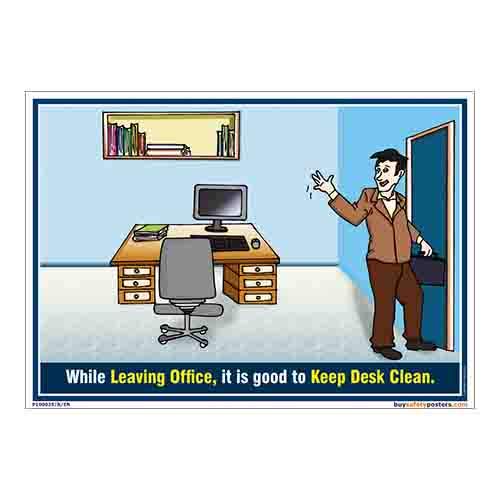 buysafetyposters.com - Keep Table Clean Poster In English Vinyl Sun ...
