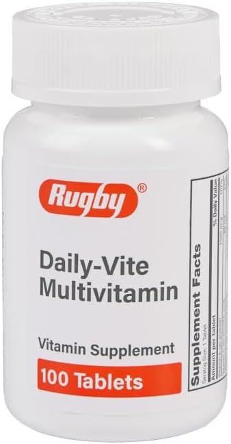 Amazon.com: Rugby Daily-Vite Multivitamin - Daily Vitamin Supplement ...